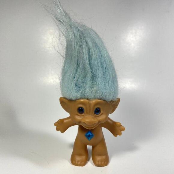 Toys | Vintage Ace Novelty Light Blue Gem Troll Doll | Poshmark